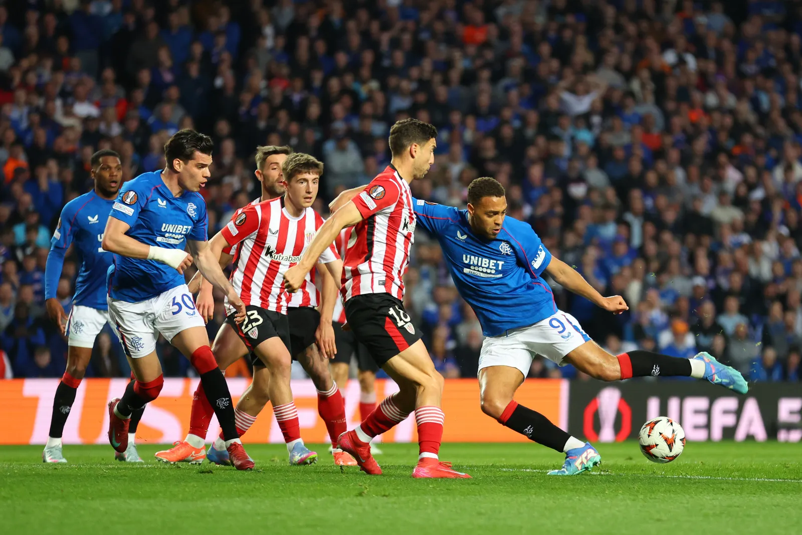 Rangers 0-0 Athletic Club: Chaos at Ibrox sees 10-man Rangers claim ...